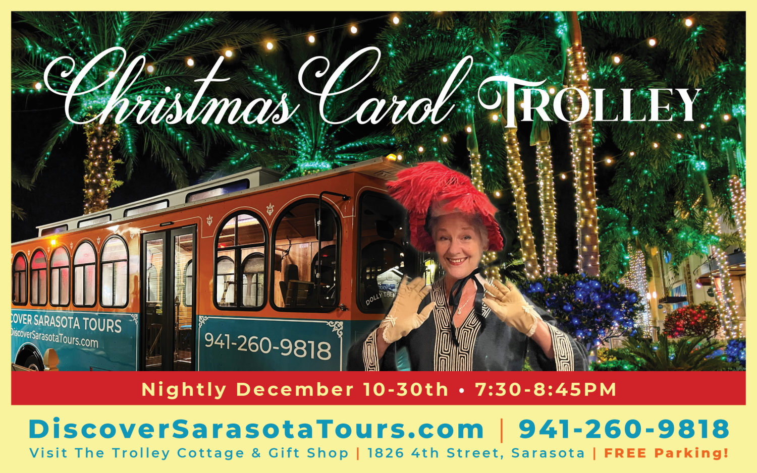 NEW Christmas Carol Trolley Tour! | Discover Sarasota Tours